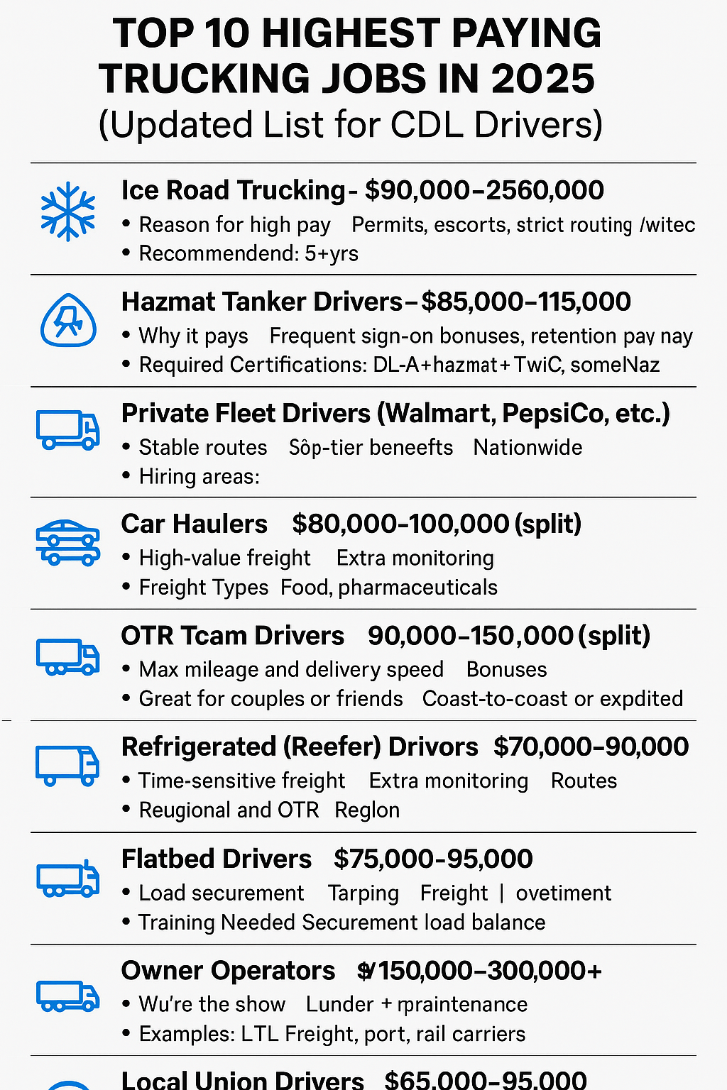 Top 10 Highest Paying Trucking Jobs in 2025 Revealed